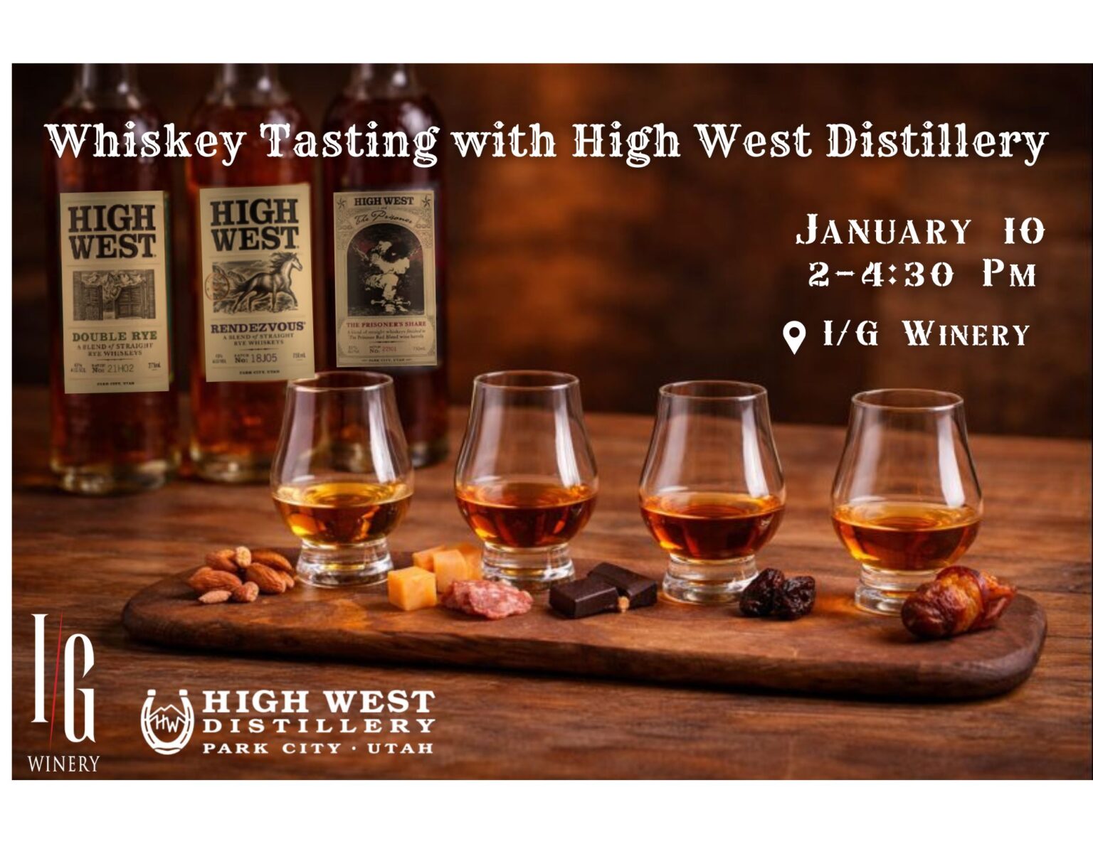 Whiskey Tasting with High West Distillery – I/G Winery
